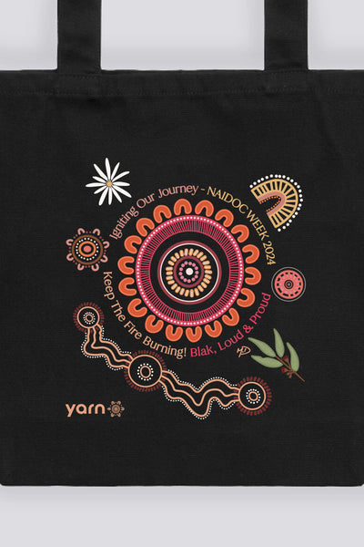 Aboriginal Art NAIDOC 2024 Tote Bag - I.O.J.C.B | Yarn Marketplace