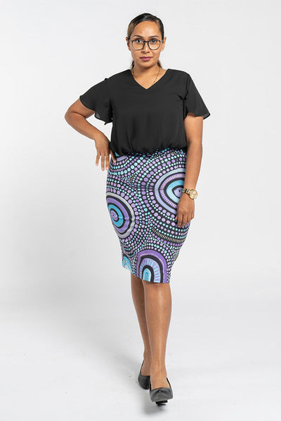 Aboriginal Art NAIDOC 2024 Pencil Skirt - O.F.T | Yarn Marketplace